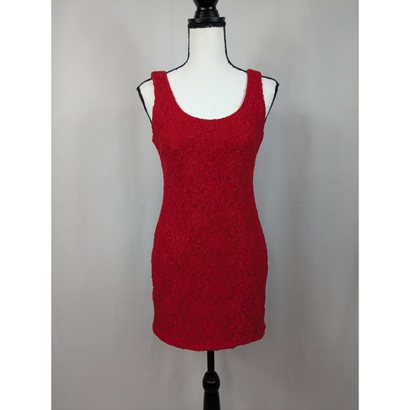 Jump | Dresses | Vtg Jump Mini Dress 9s Y2k Gothic Goth Red Lace Vamp ...